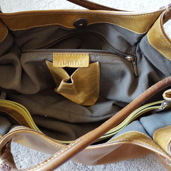 Almas | Bags | Almas Green Leather Purse | Poshmark
